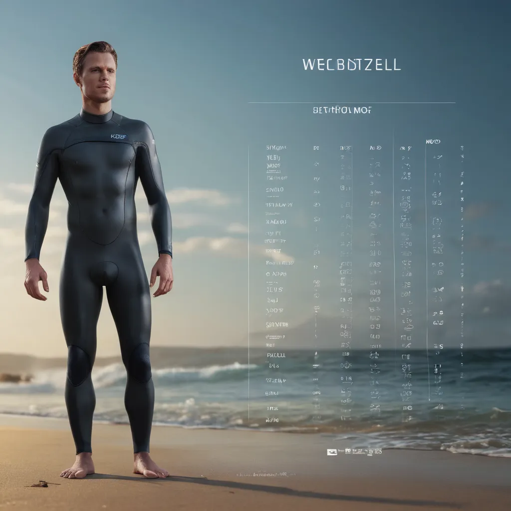 Xcel Men's Wetsuit Size Chart Explained